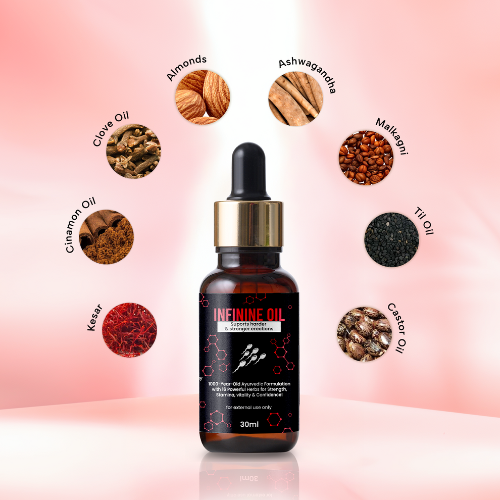 Infinine Oil | For Stronger & Fuller size of Penile | Made from 17 Ayu